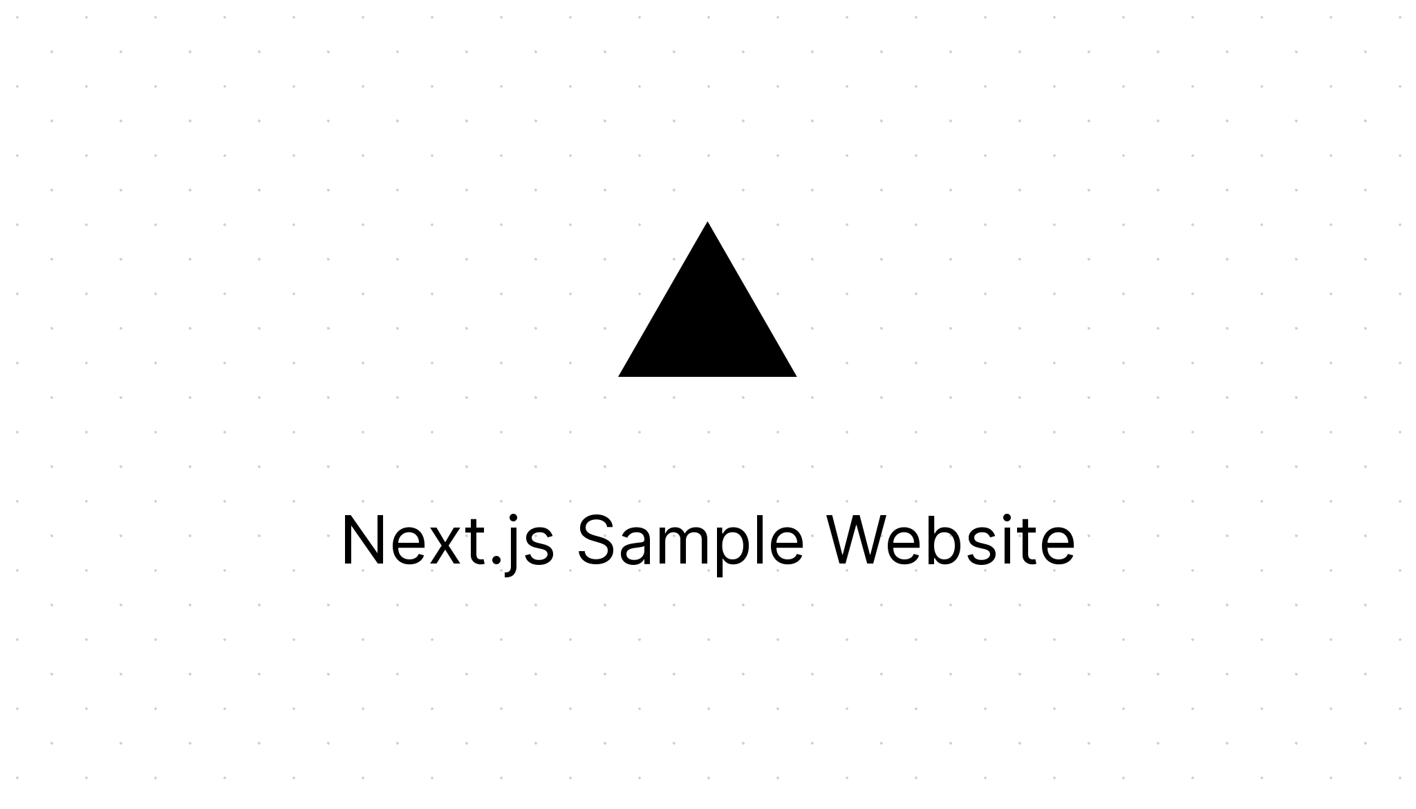 Next.js Sample Website